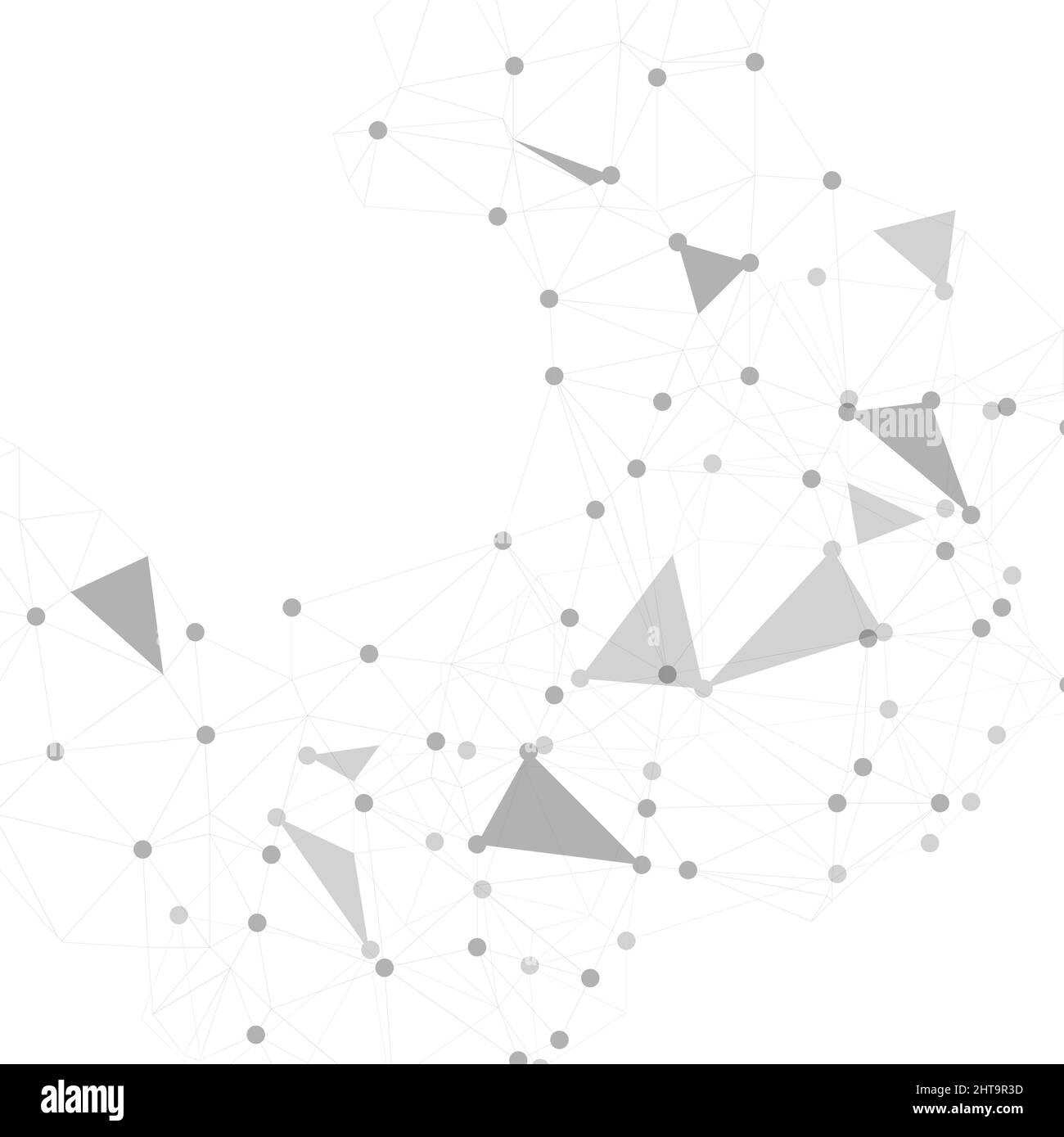 Polygonal Space Background With Connecting Dots And Lines Abstract Connection Structure Stock