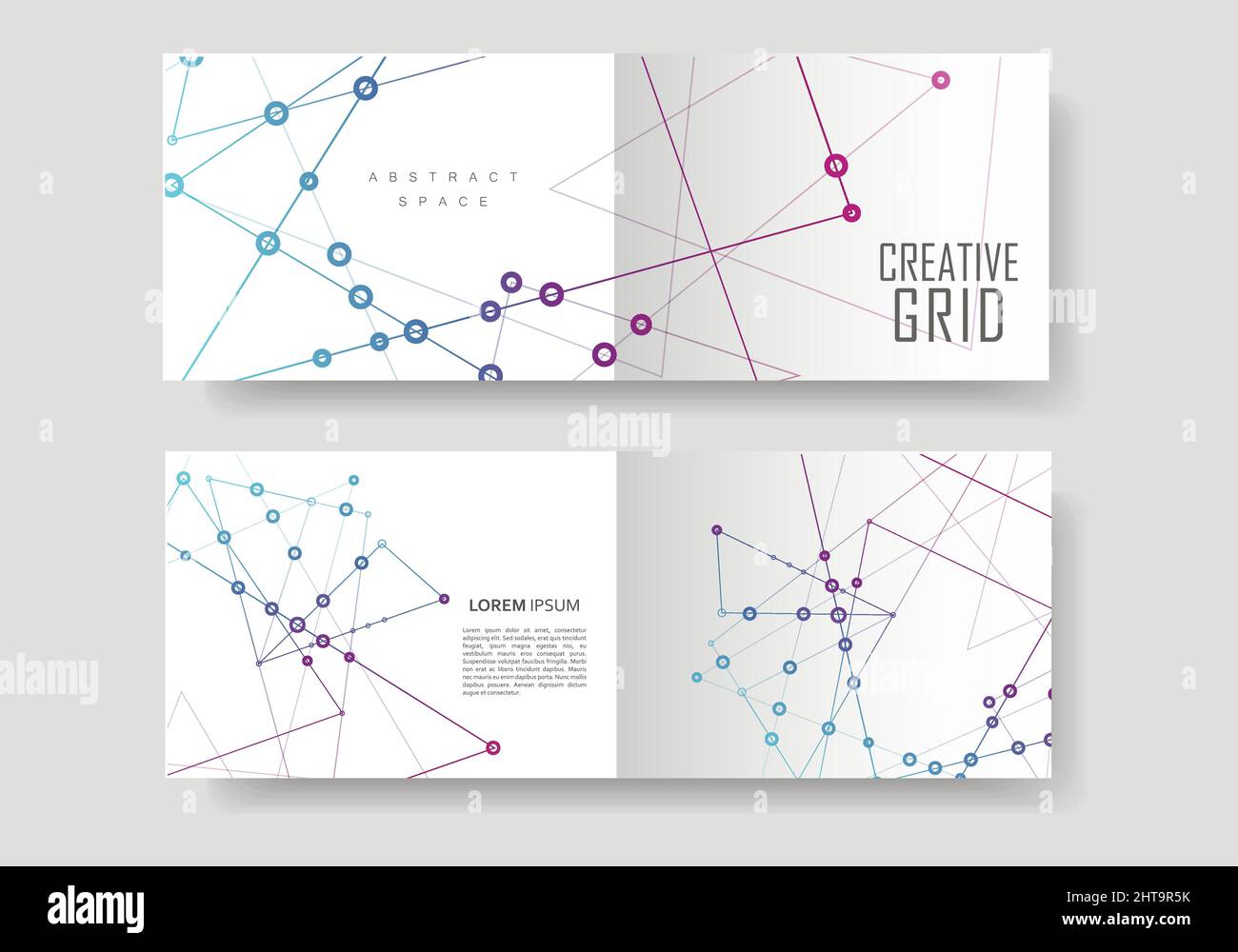 Abstract Polygonal Geometric Shape With Molecule Structure Style Connect Lines And Dots Cover