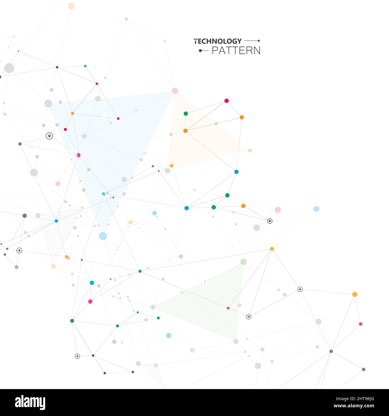 Creative connection with points and lines. Abstract network structure ...
