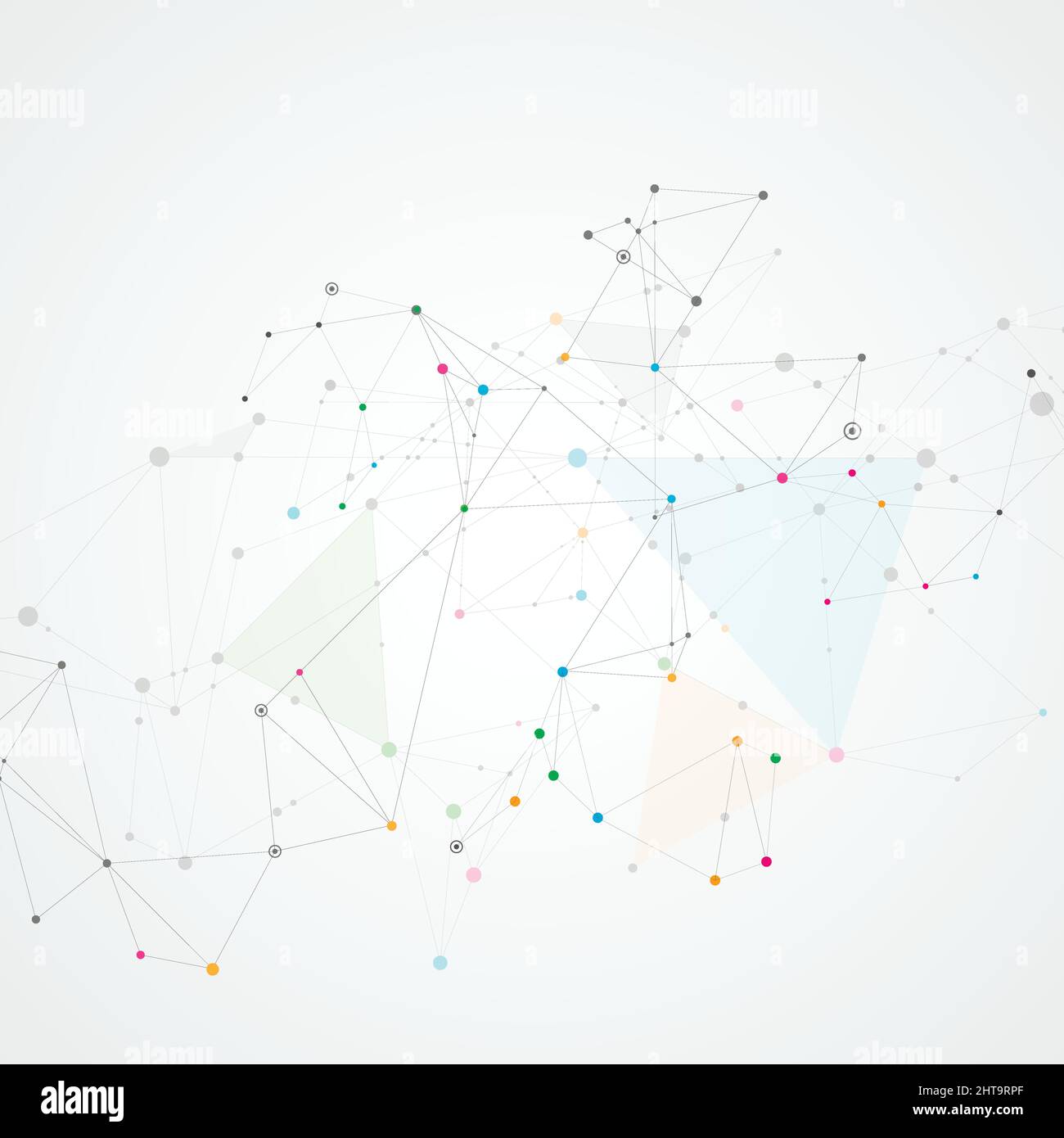 Colorful background with connection dots and lines. Graphic abstract ...