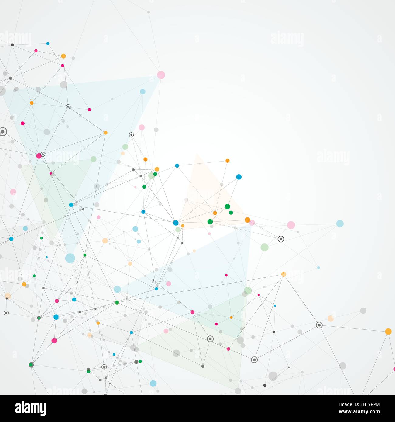 Creative connection with points and lines. Abstract network structure ...