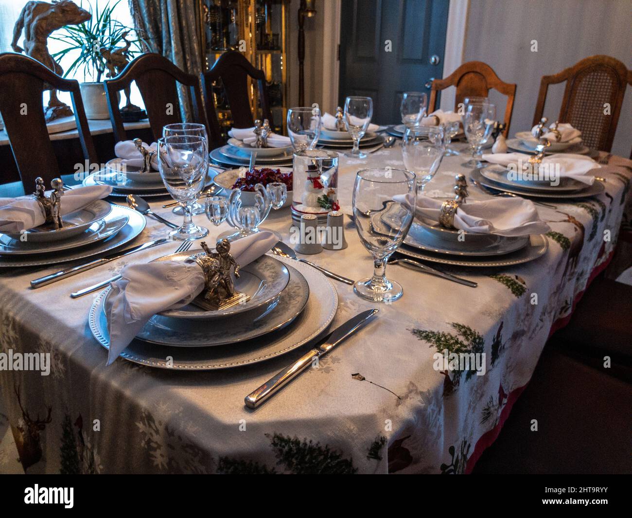 Closeup of prepared table for an event Stock Photo - Alamy
