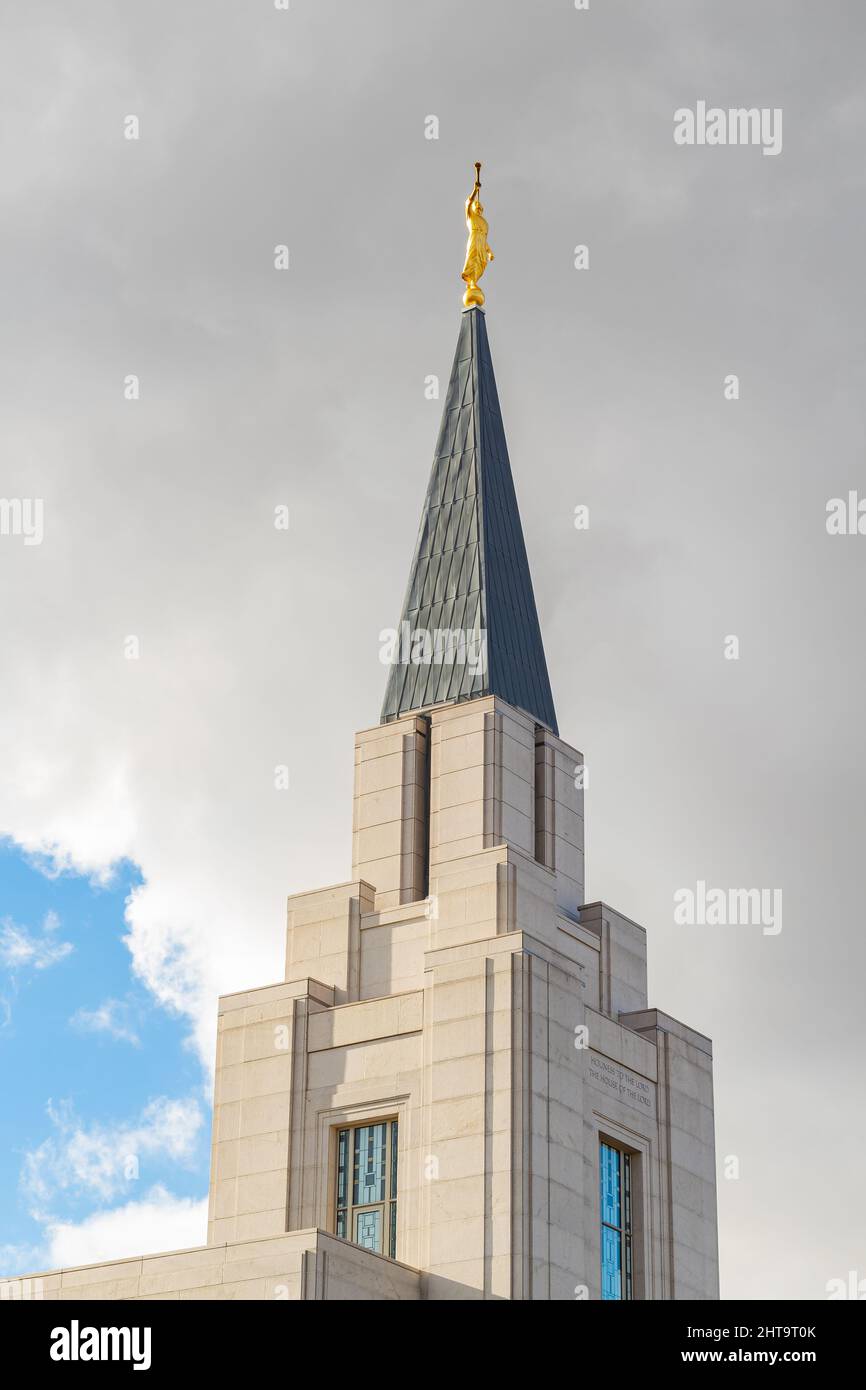 Modern architecture granite church building. Vancouver British Columbia ...