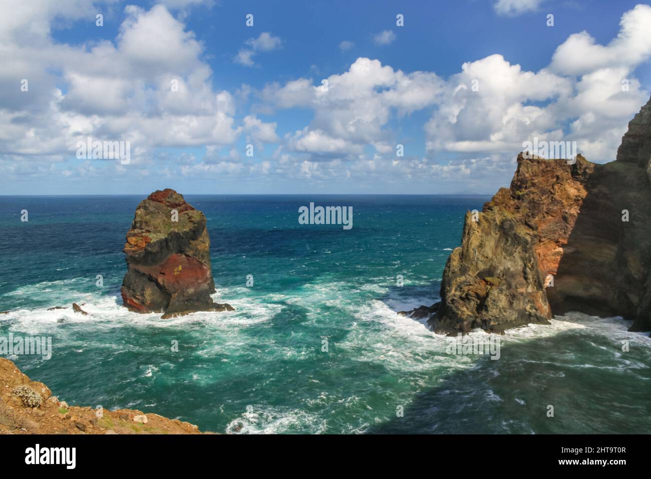 Beautiful view of Rocks at the coastline of the east cape of Madeira ...