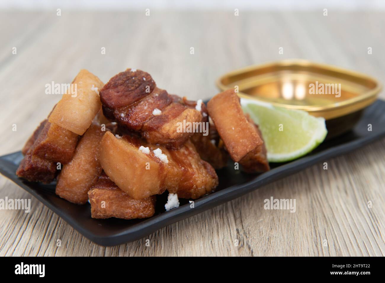 Tasty appetizer of cripsy chichurron to eat before your meal Stock ...