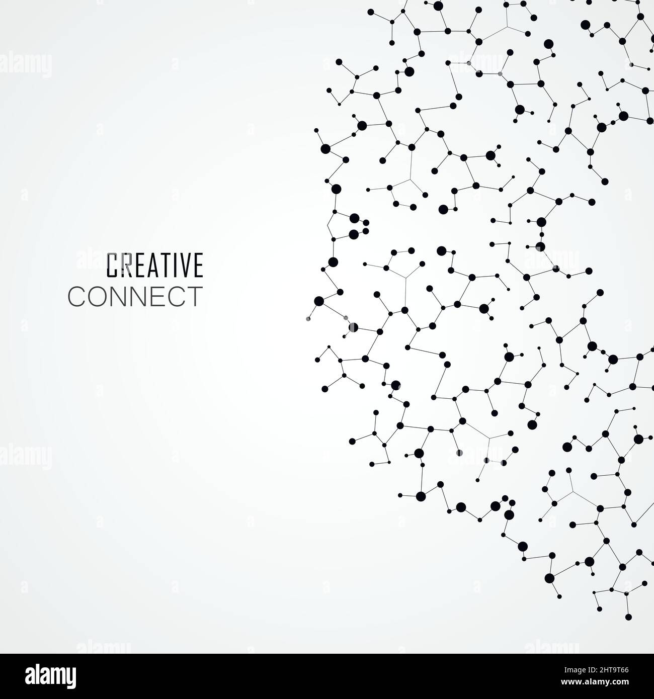 Circle abstract connect with connecting dots and lines Stock Vector ...