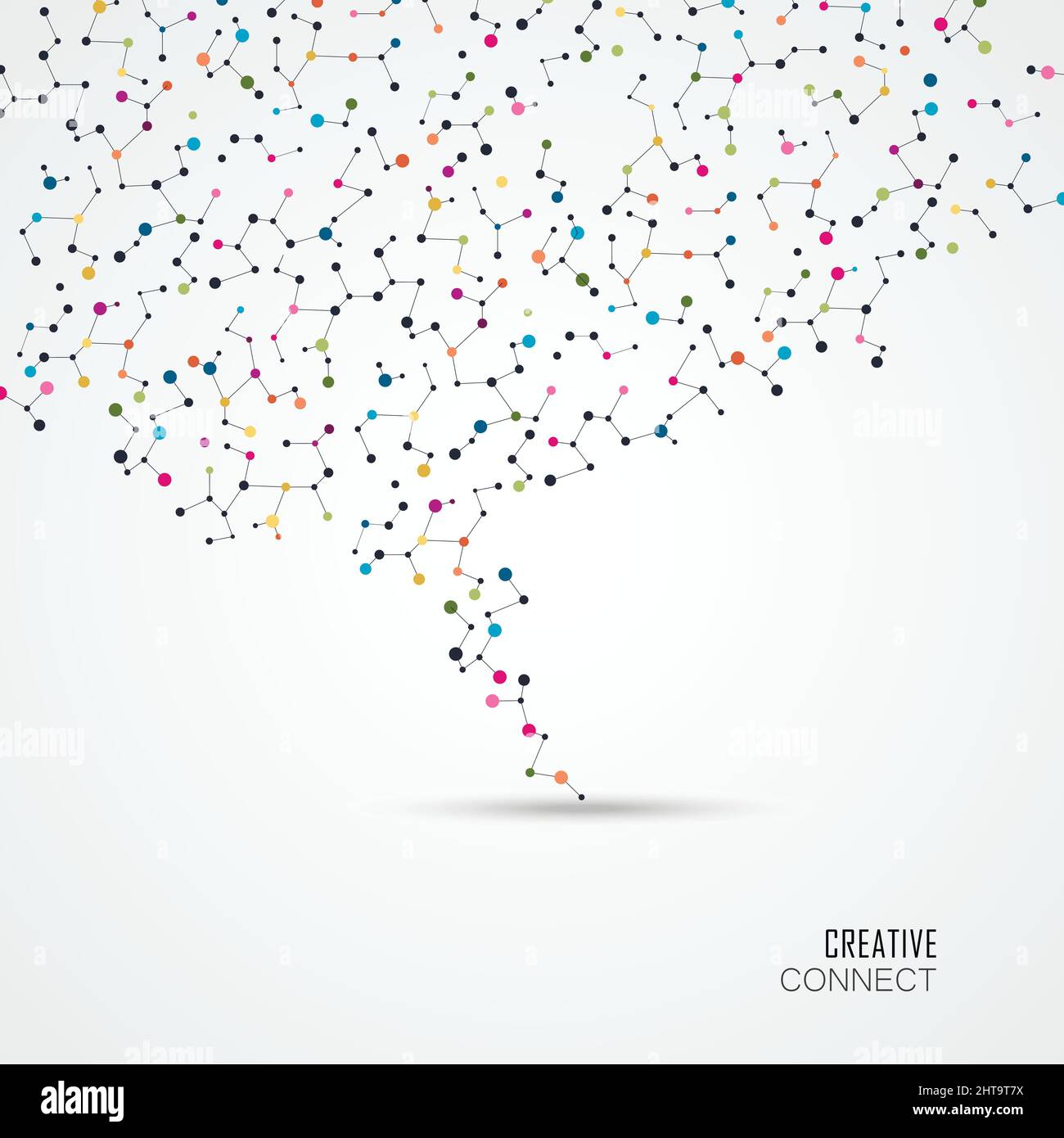 Colorful background with connection dots and lines. Graphic abstract ...