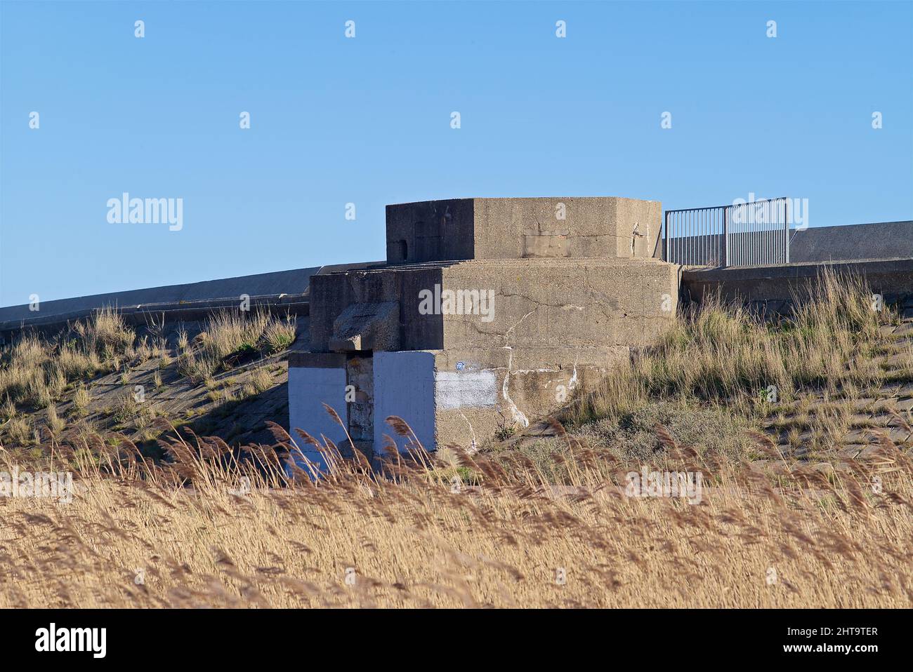 Abandoned world war two pillbox is now part of the sea defences against ...