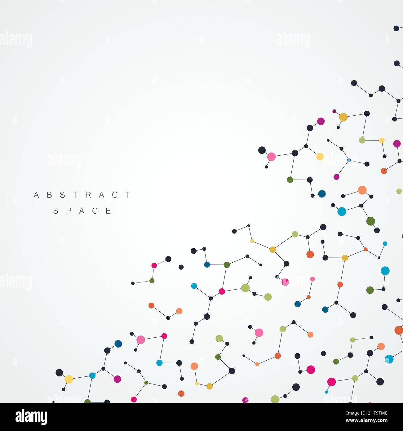 Colorful background with connection dots and lines. Graphic abstract ...
