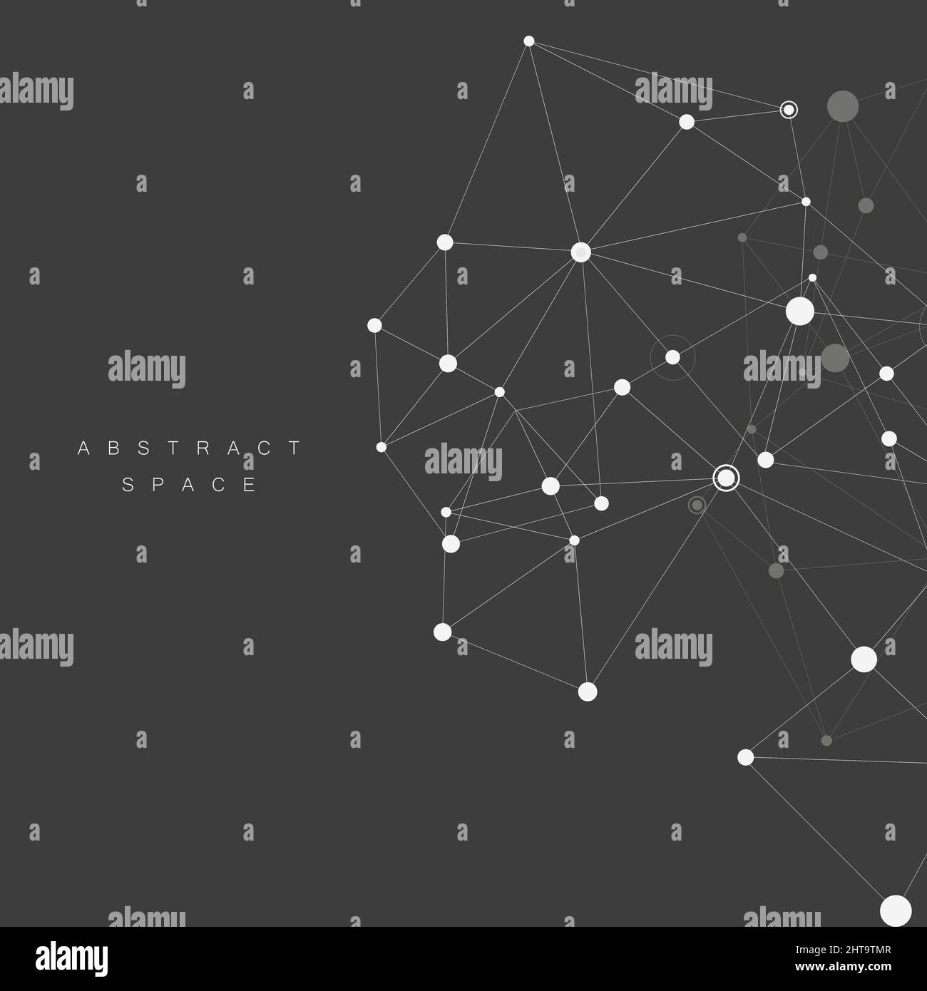 Connection white dots and lines science background Stock Vector Image ...