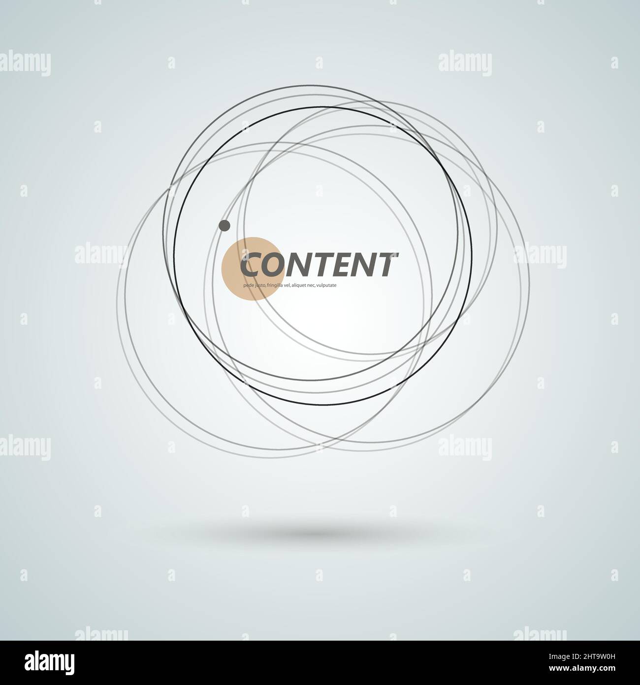 Abstract connect circle design background. Creative abstract shapes ...
