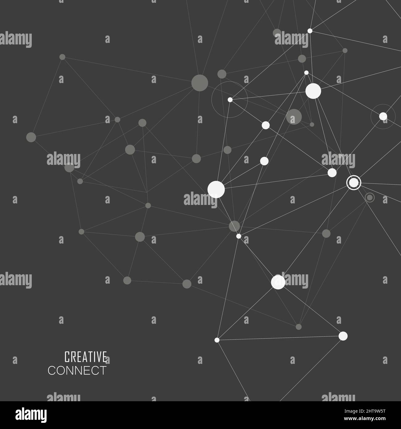 Connection white dots and lines science background Stock Vector Image ...