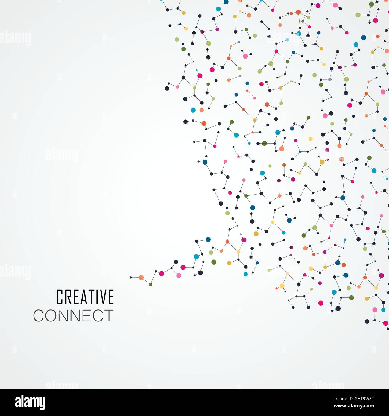 Colorful background with connection dots and lines. Graphic abstract ...