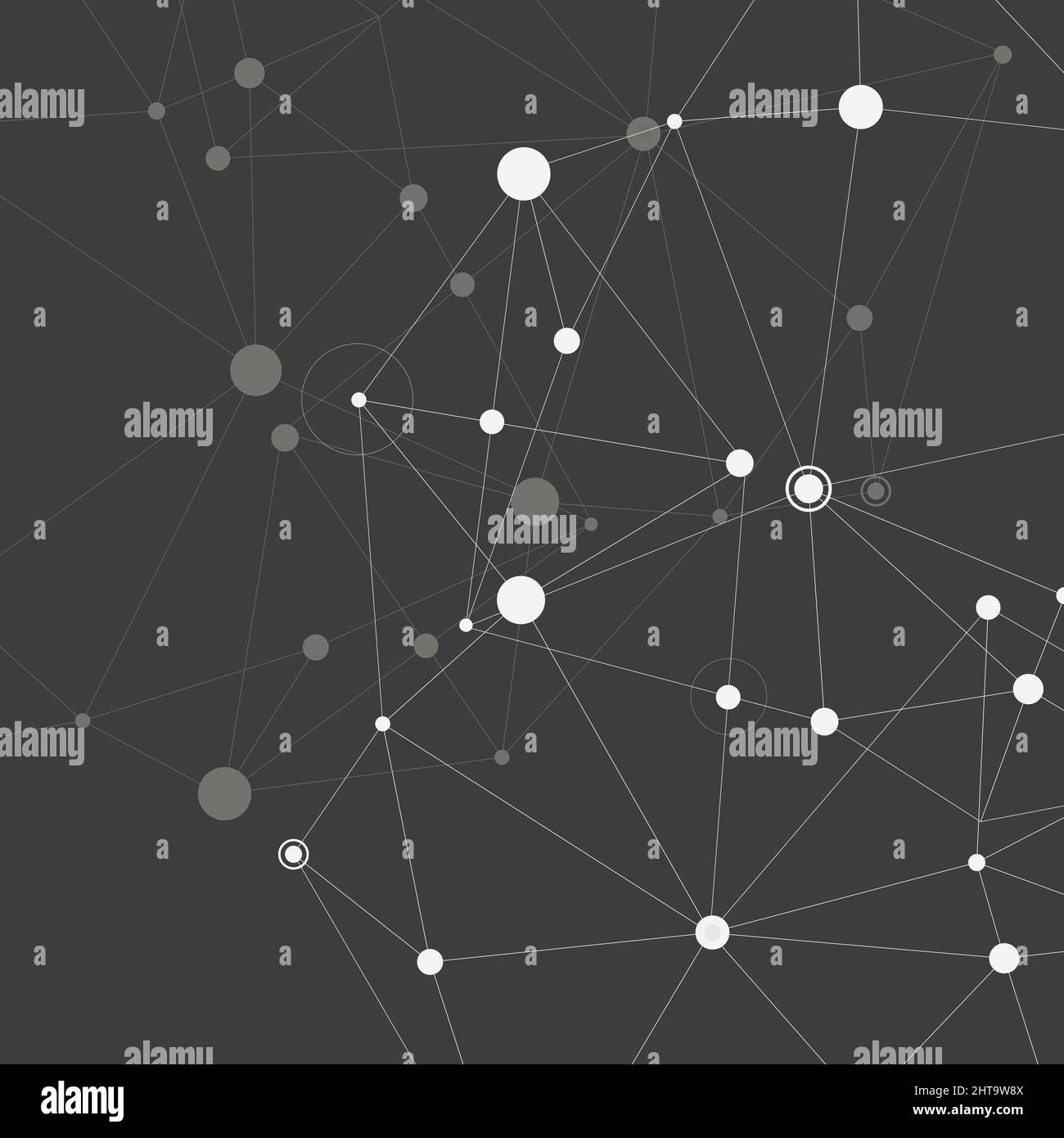 Connection white dots and lines science background Stock Vector Image ...