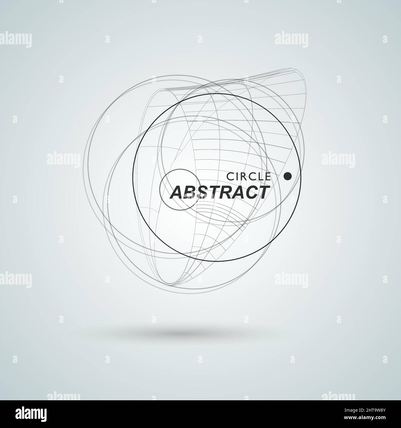 Abstract connect circle design background. Creative abstract shapes ...
