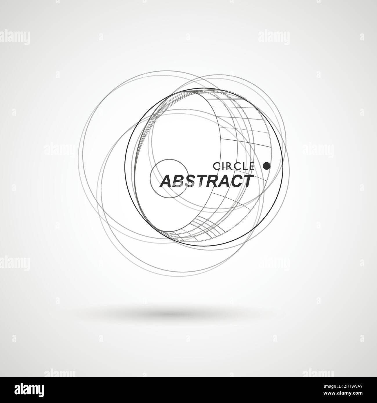 Abstract circle line technology Black and White Stock Photos & Images ...