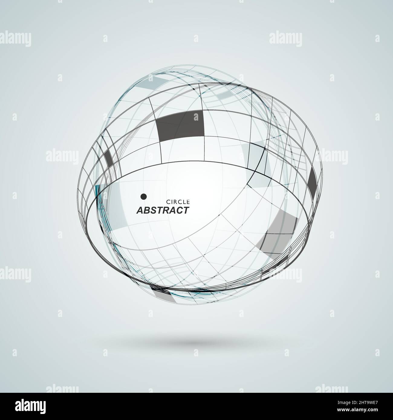 Abstract connect circle design background. Creative abstract shapes ...