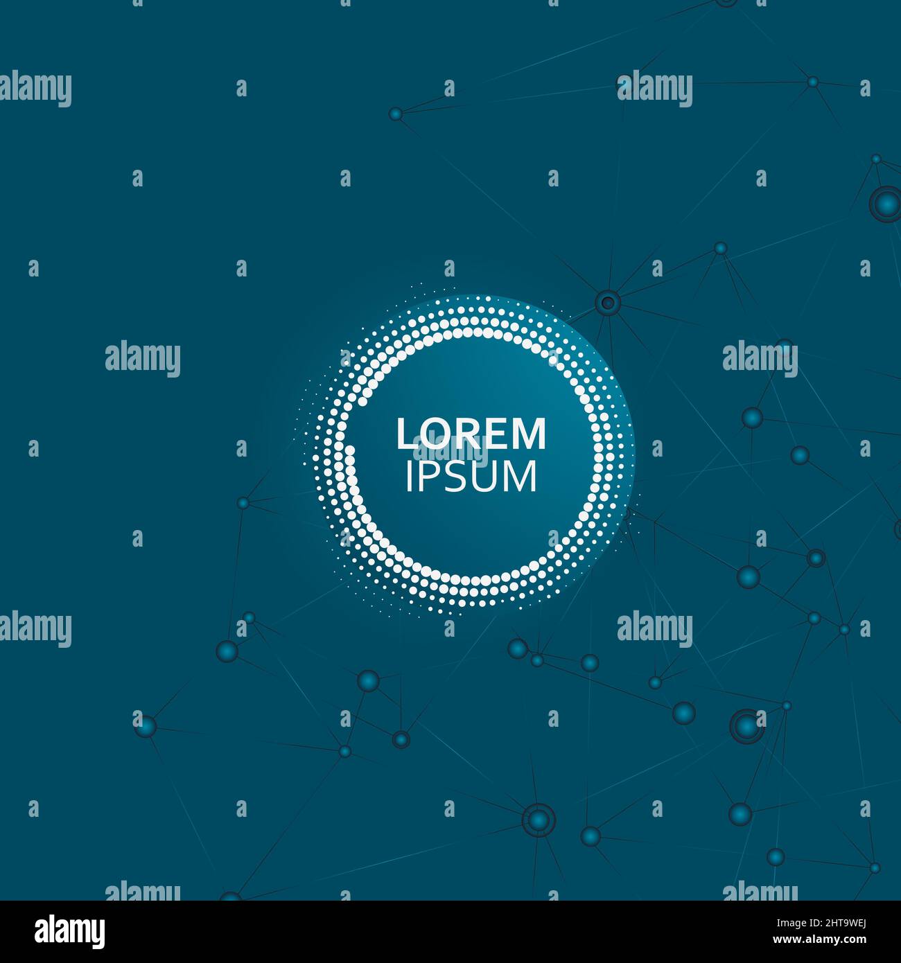 Vector molecule connect with halftone circle design Stock Vector Image ...