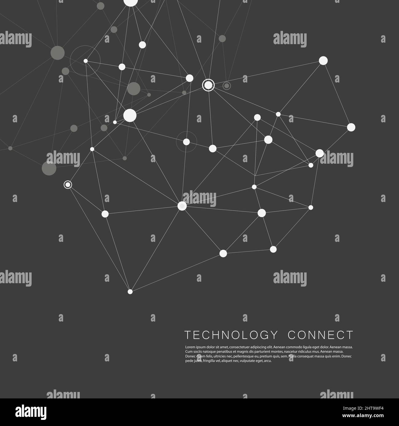Connection white dots and lines science background Stock Vector Image ...