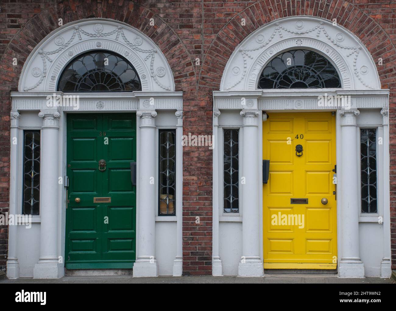 Beautiful colorful house doors characteristic of Dublin Stock Photo - Alamy