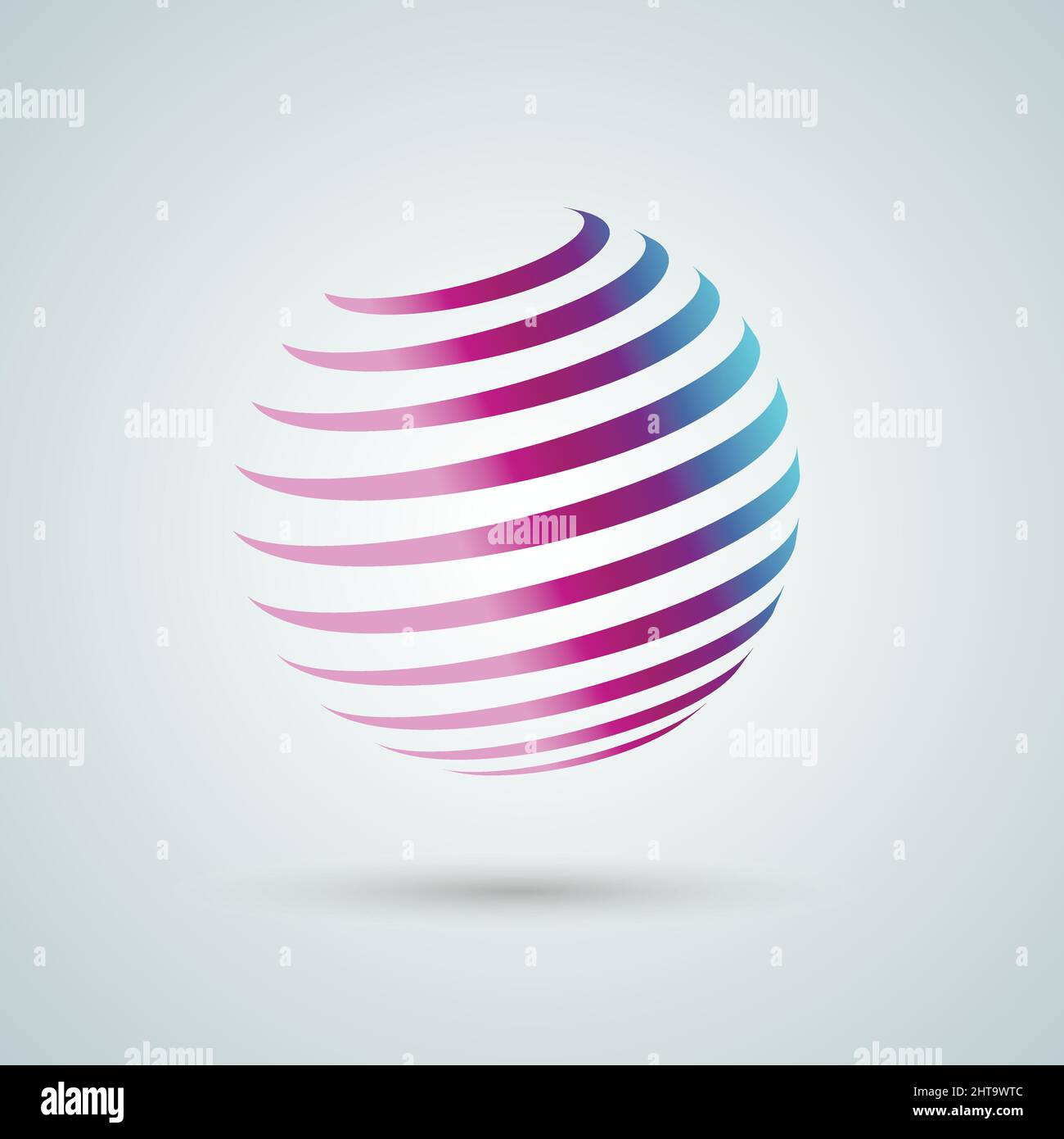 Abstract sphere icon. Vector design with twirl line Stock Vector Image ...