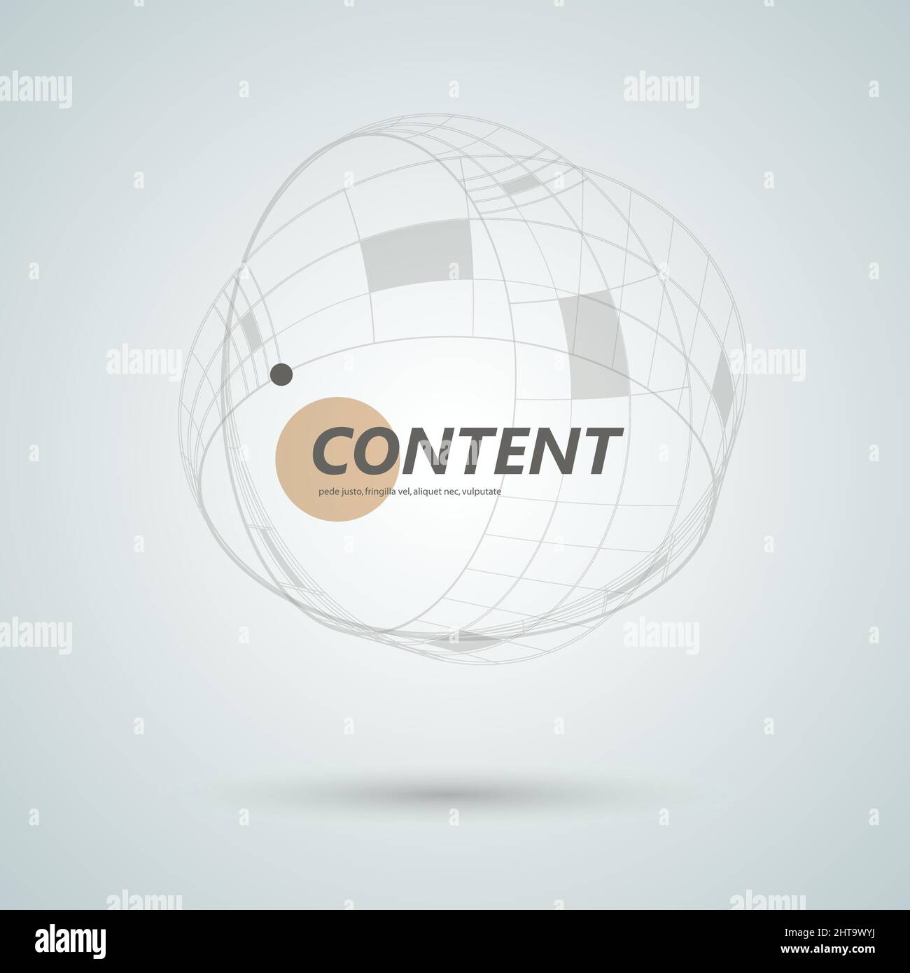Abstract connect circle design background. Creative abstract shapes ...