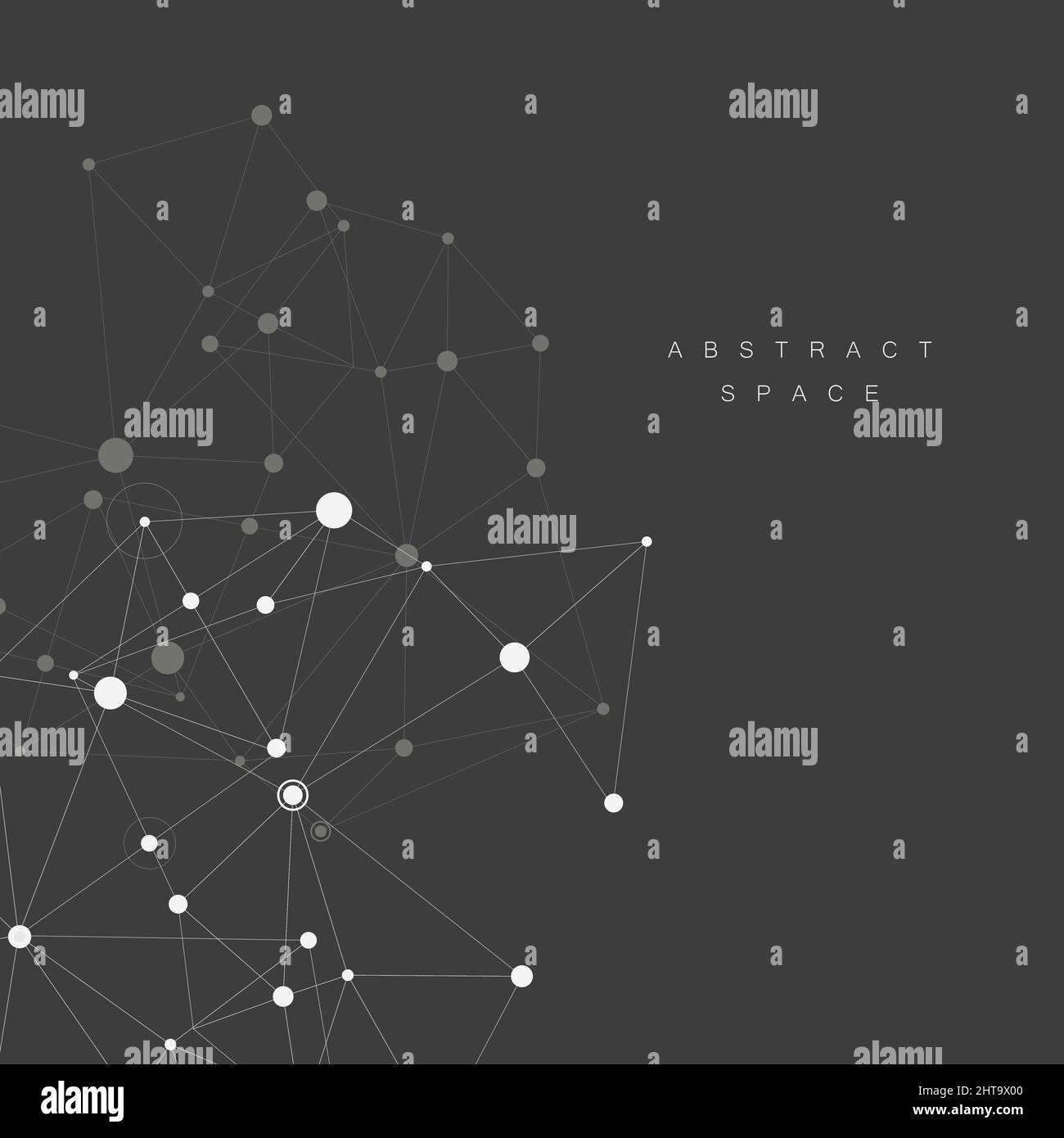 Connection white dots and lines science background Stock Vector Image ...