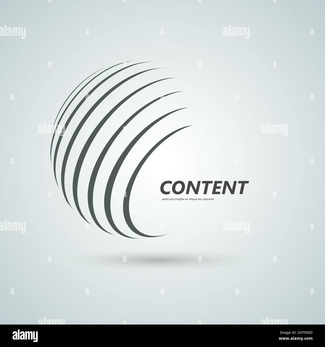 Abstract sphere icon. Vector design with twirl line Stock Vector Image ...