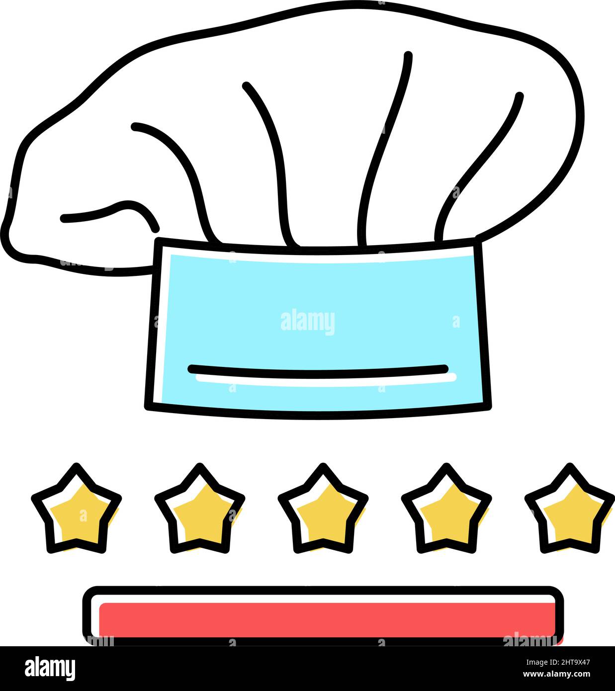cook chef review color icon vector illustration Stock Vector Image ...