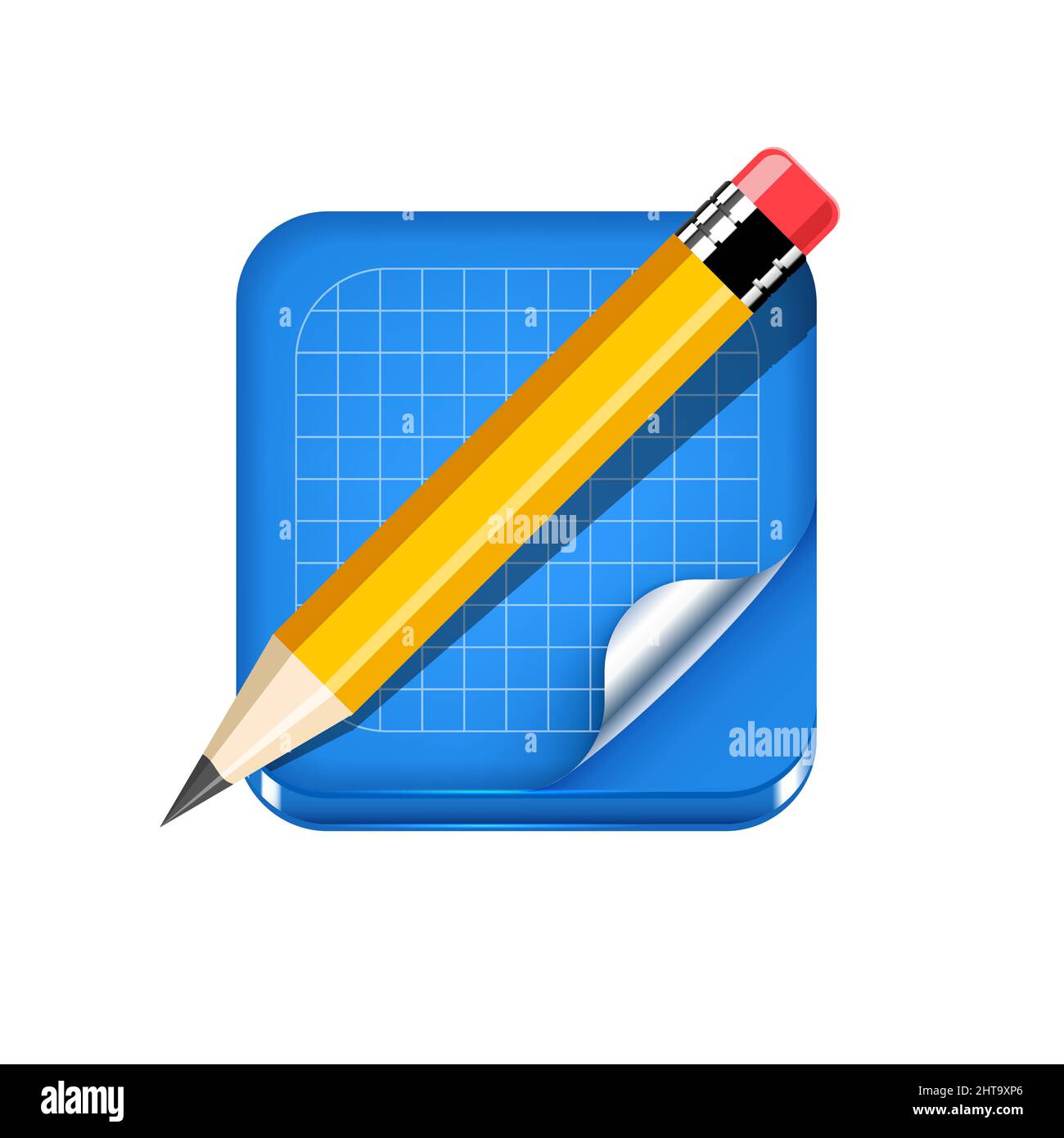 Pencil with notepad vector illustration Stock Vector Image & Art - Alamy