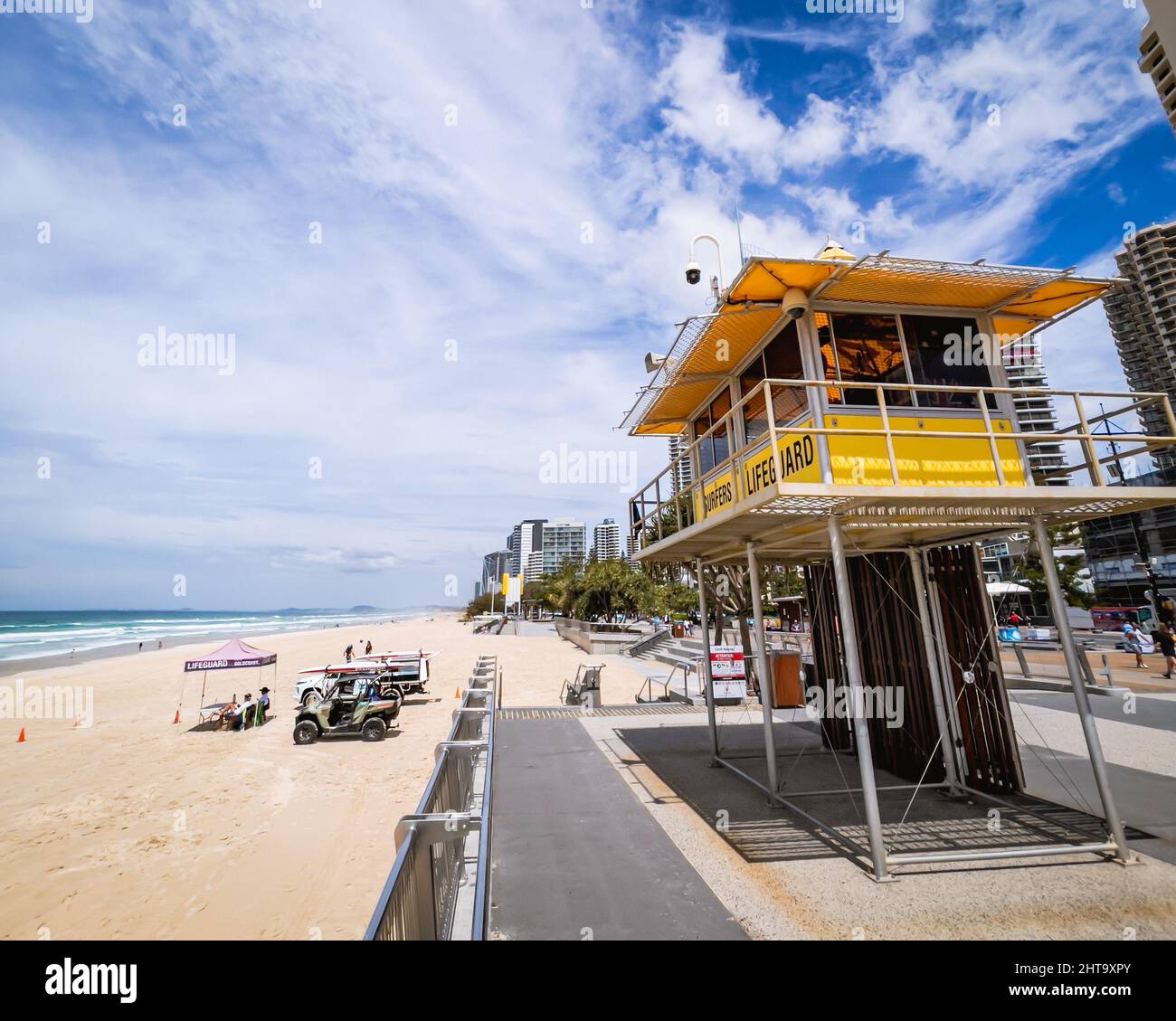 Lifeguard tower on Gold Coast in Queensland, Australia Stock Photo - Alamy