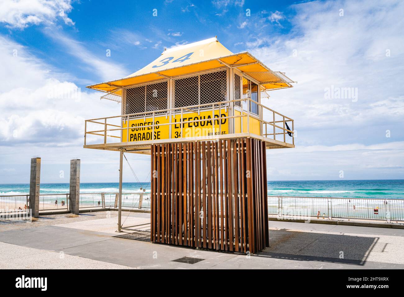 Lifeguard tower on Gold Coast in Queensland, Australia Stock Photo - Alamy