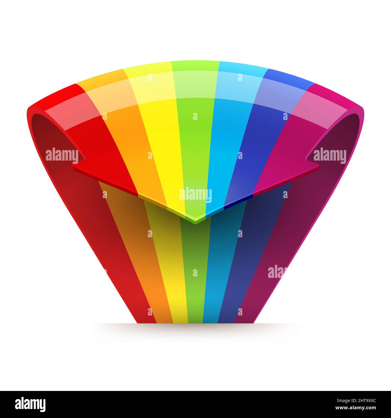 Rainbow arrows vector illustration on white background Stock Vector ...