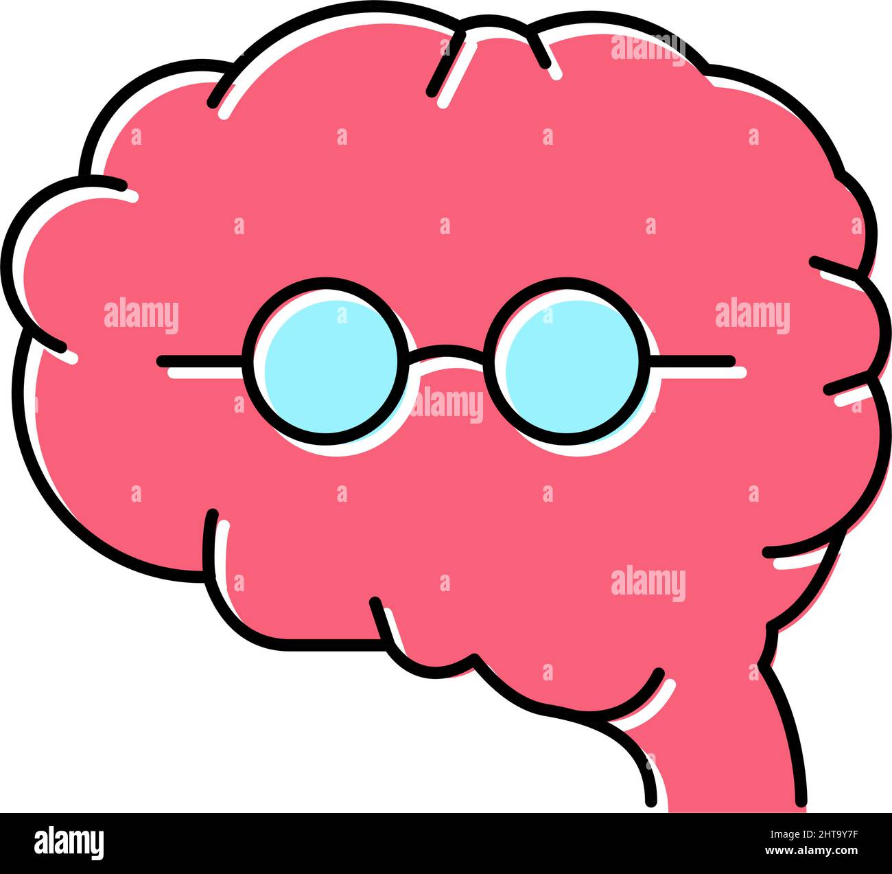 brain geek color icon vector illustration sign Stock Vector Image & Art ...
