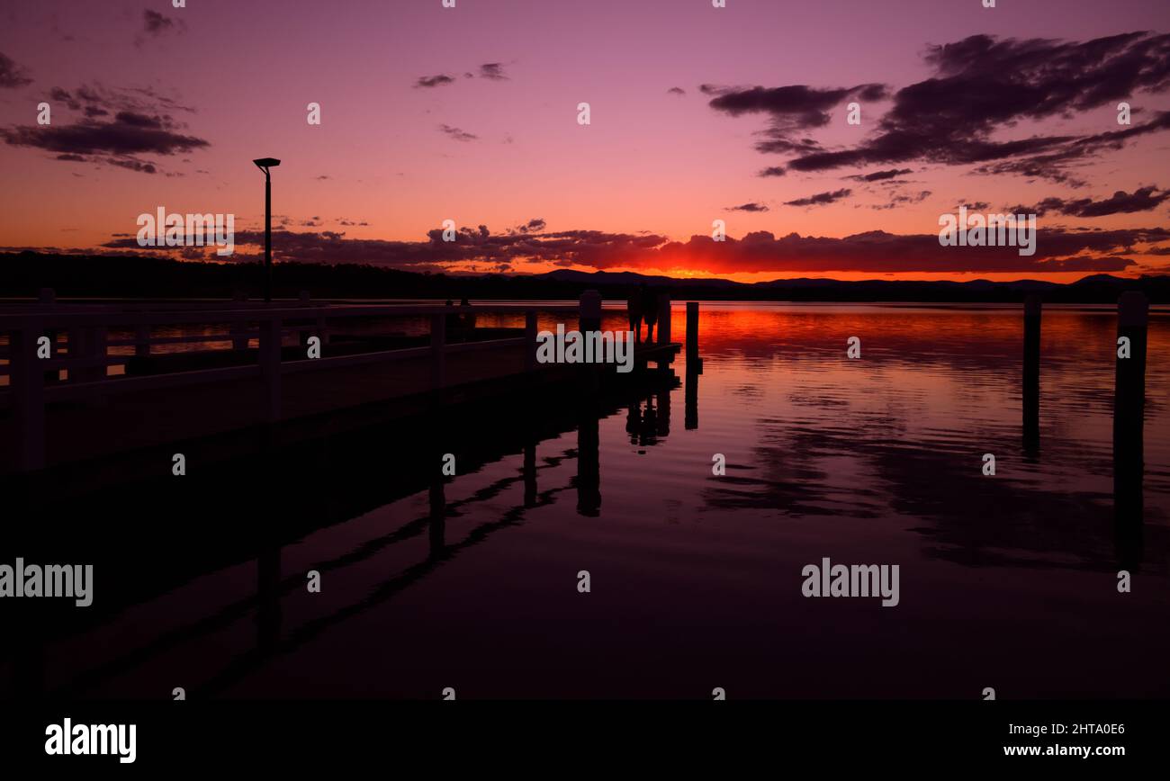 Most beautiful sunset in Canberra, the capital city of Australia Stock ...