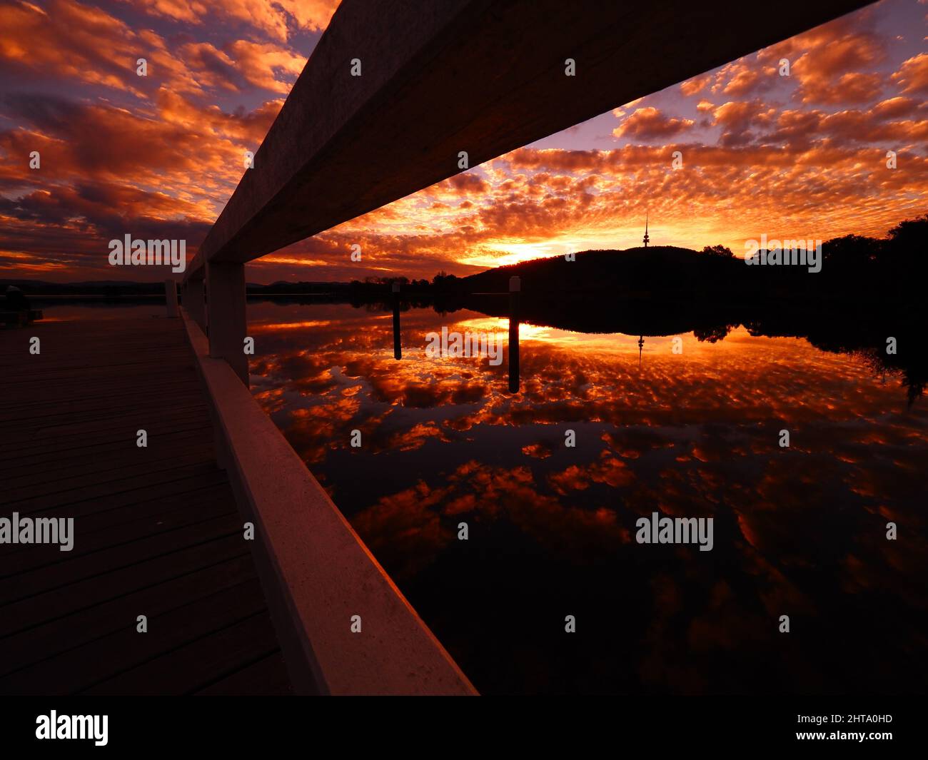 Most beautiful sunset in Canberra, the capital city of Australia Stock ...