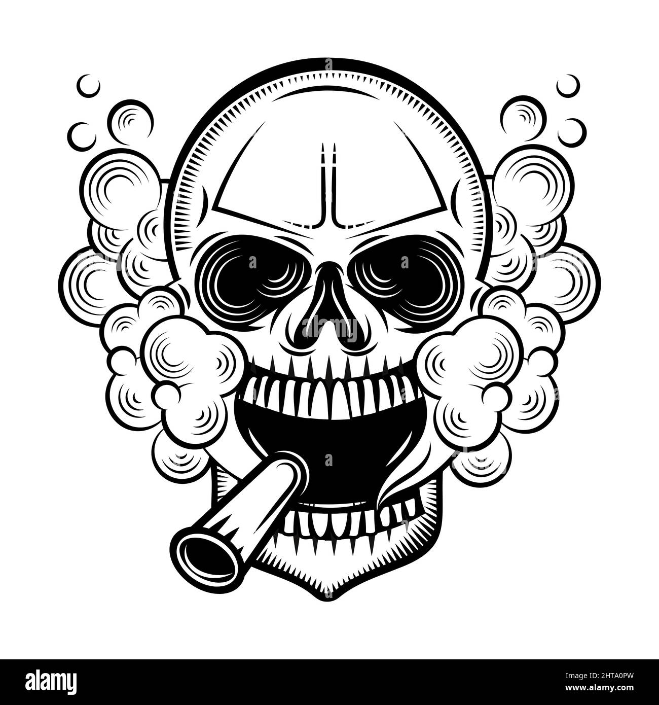 Skull Art Smoking
