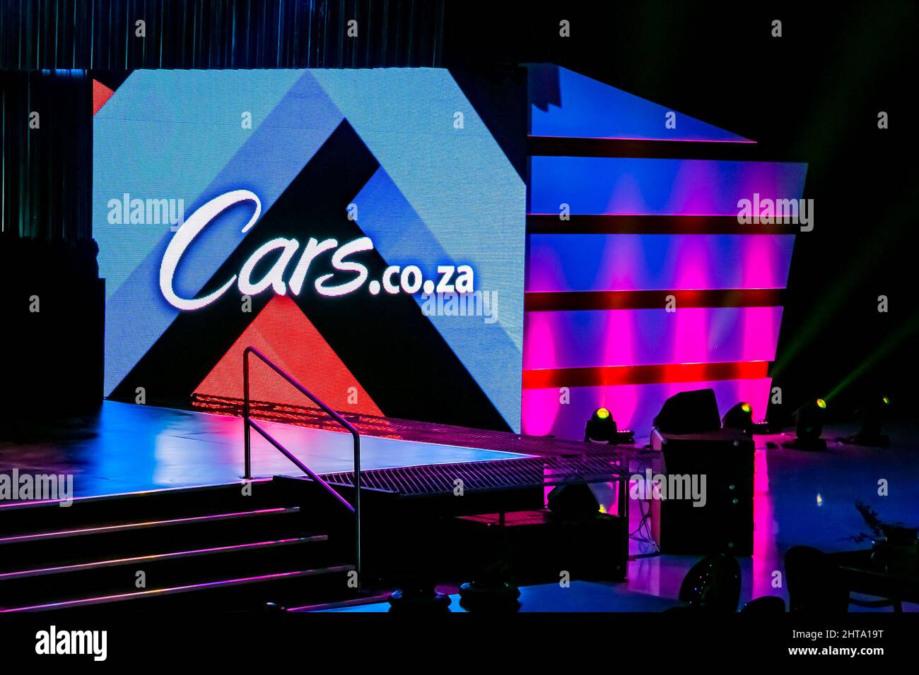 Stage and lighting set-up at Cars.co.za Awards Event in Johannesburg ...