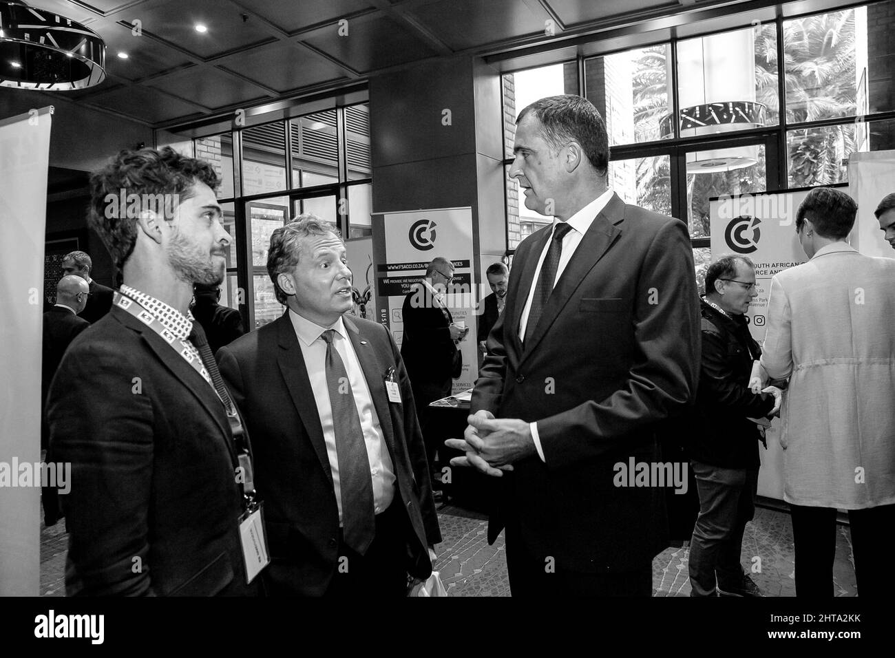 Delegates attending a business forum at the conference centre Stock ...