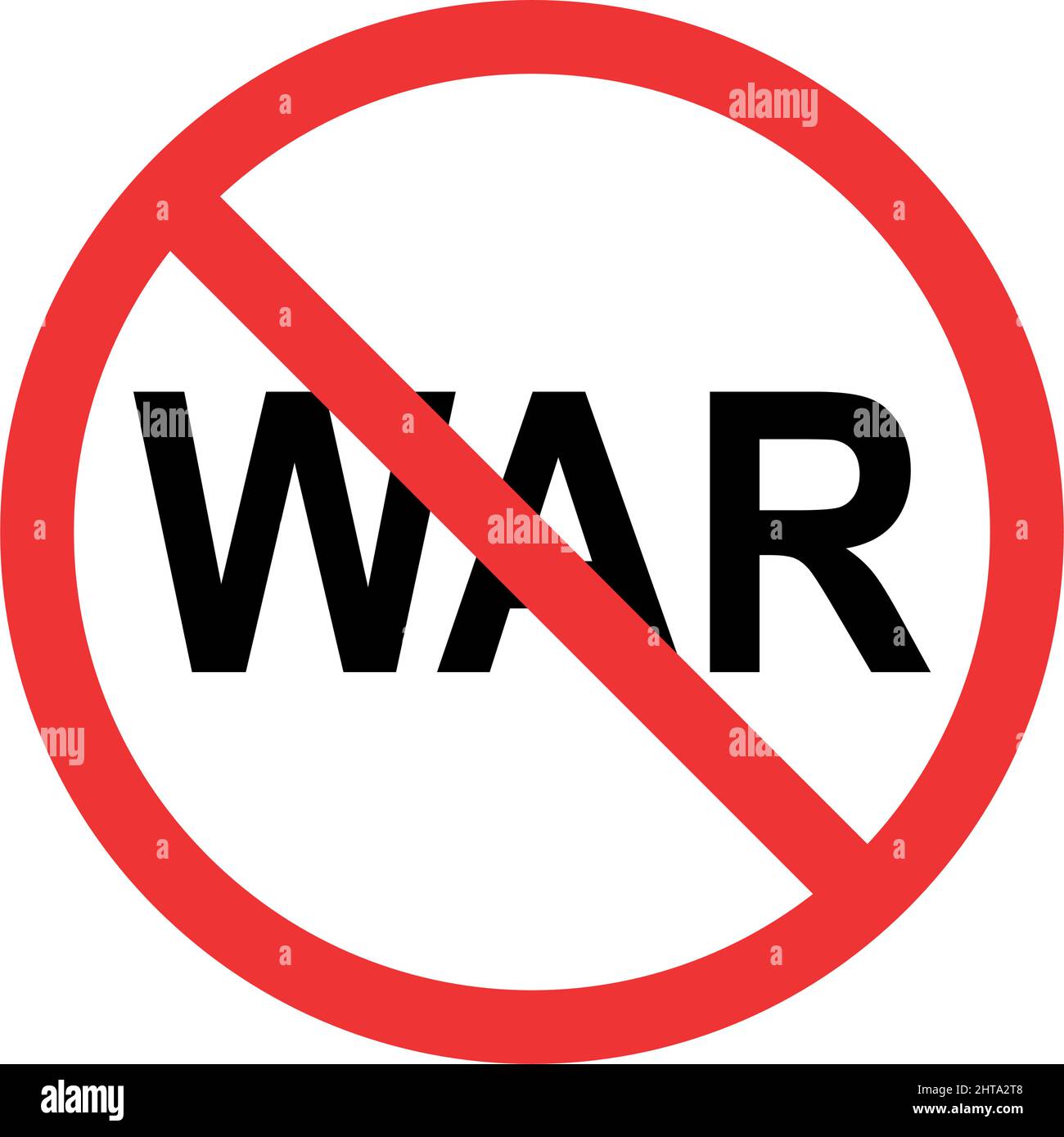 Red sign NO WAR on white background - Vector illustration Stock Vector ...