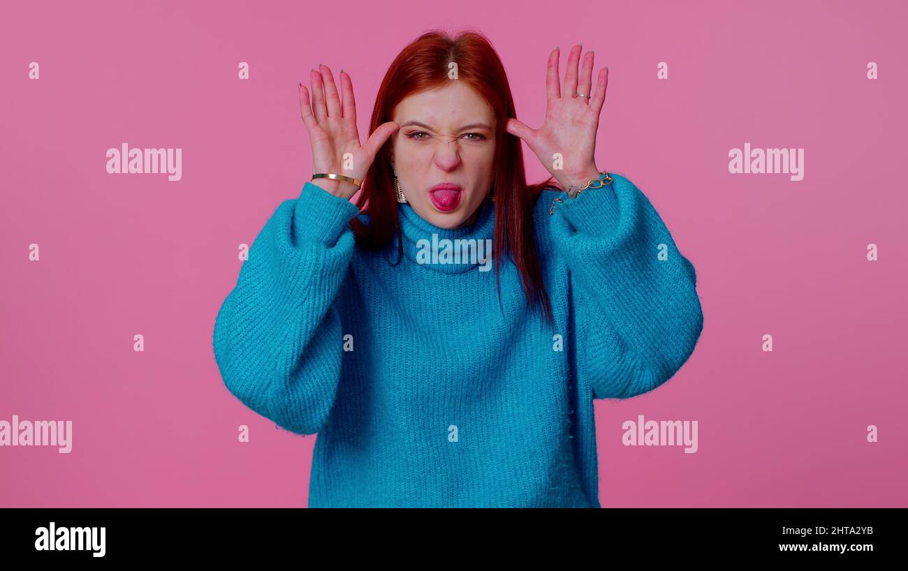 Teenager joking making face hi-res stock photography and images - Alamy