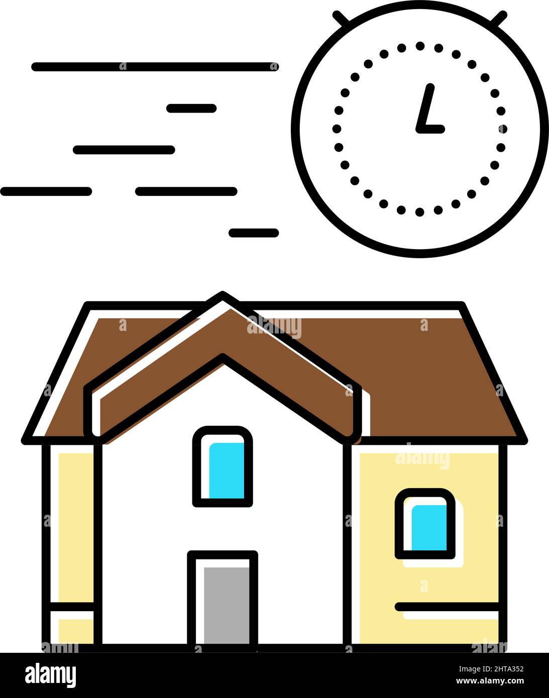 fast building house color icon vector illustration Stock Vector Image ...