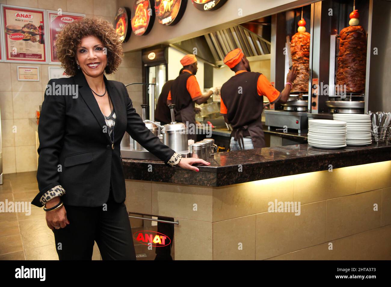 Closeup of Anat Apter, Fast Food Take-out chain store owner and ...