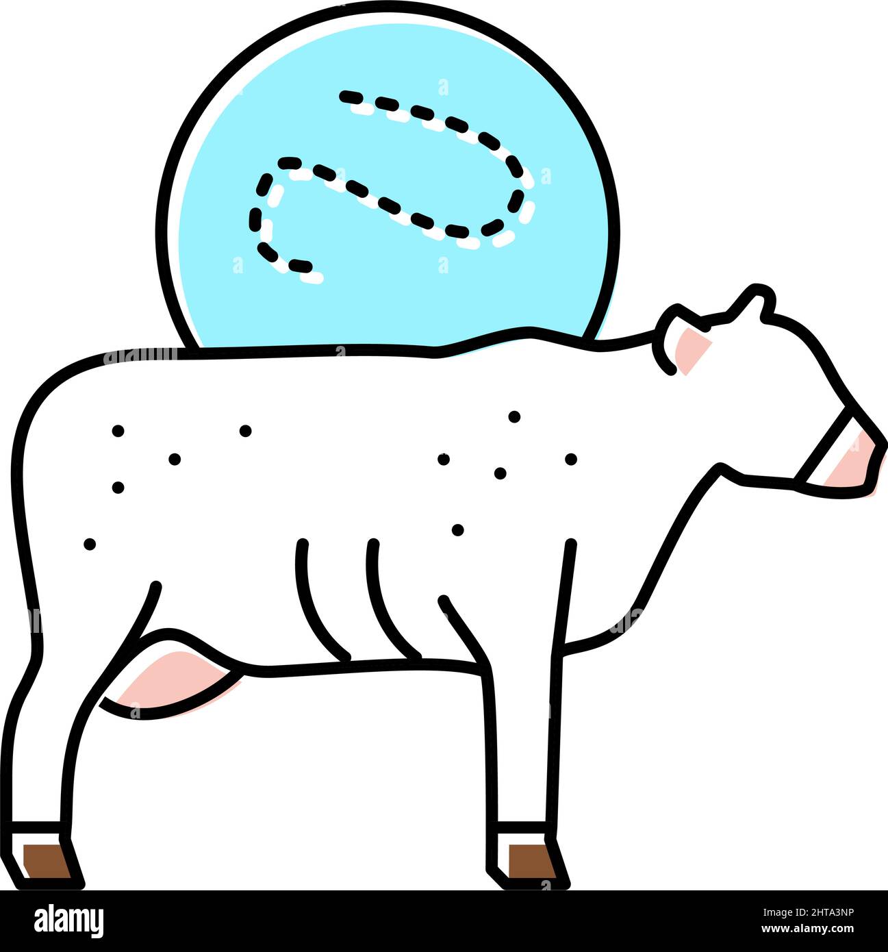 anthrax cow color icon vector illustration Stock Vector Image & Art - Alamy