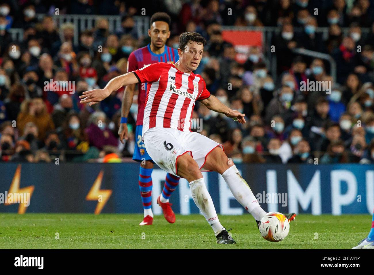 Barcelona, Spain. . 27th Feb, 2022. Mikel Vesga of Athletic Club in ...