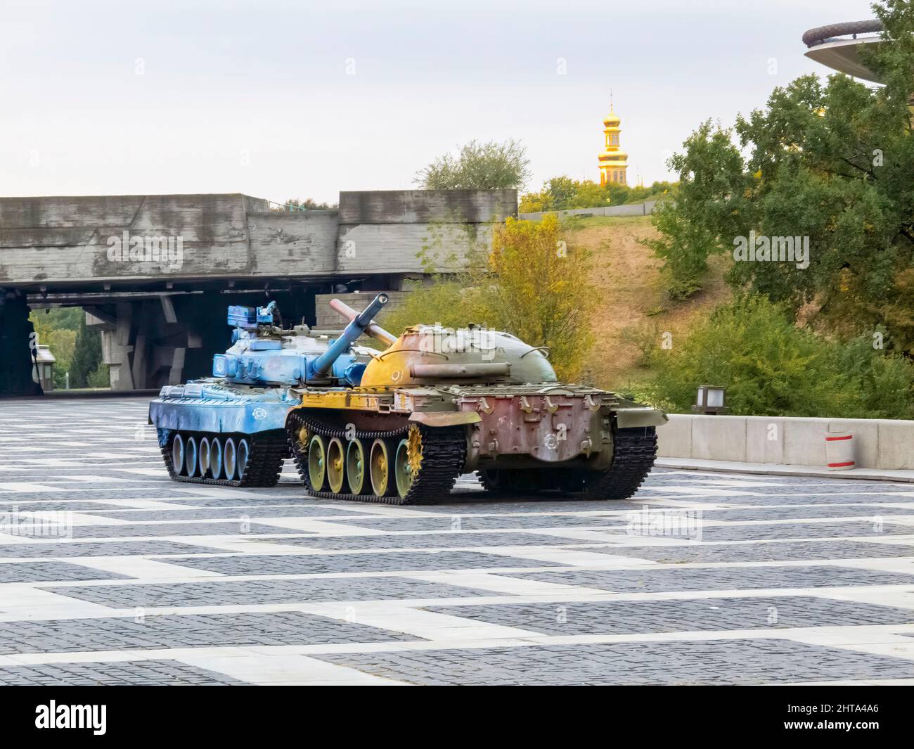 Painted WW2 tanks at the National Museum of the History of Ukraine in ...