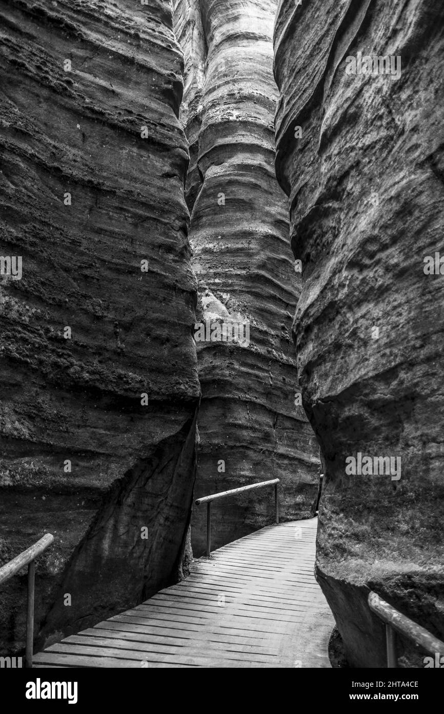 Adrspach teplice rocks czech Black and White Stock Photos & Images - Alamy