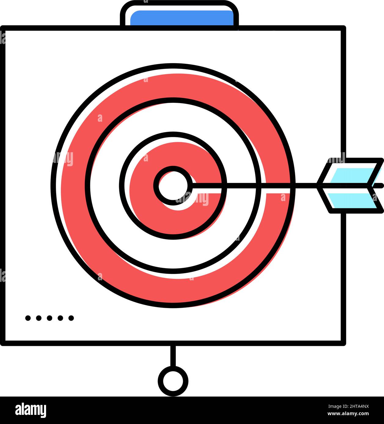 arrow on target color icon vector illustration Stock Vector Image & Art ...
