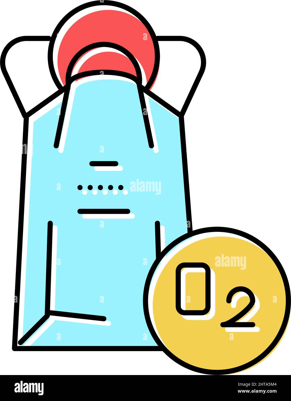 oxygen mask package color icon vector illustration Stock Vector Image ...