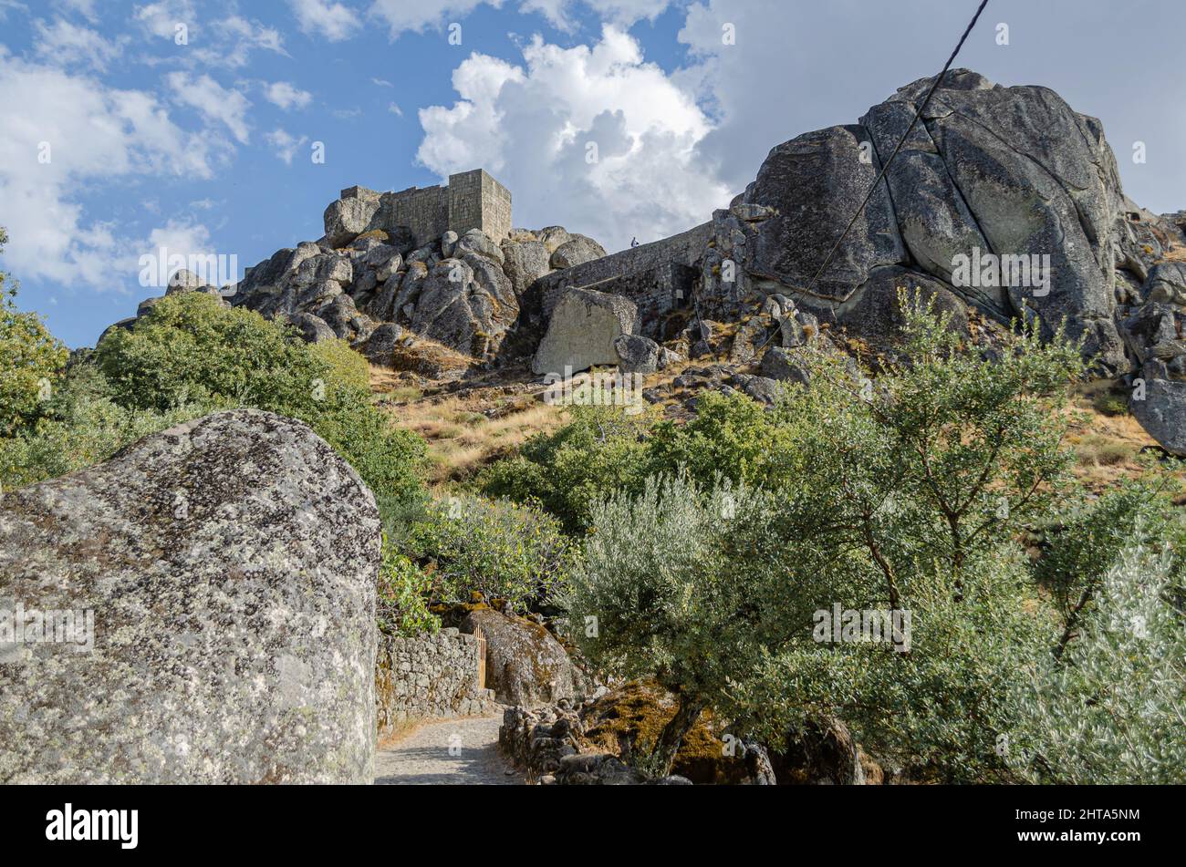 Castle in the medieval village of Monsanto, Portugal Stock Photo - Alamy